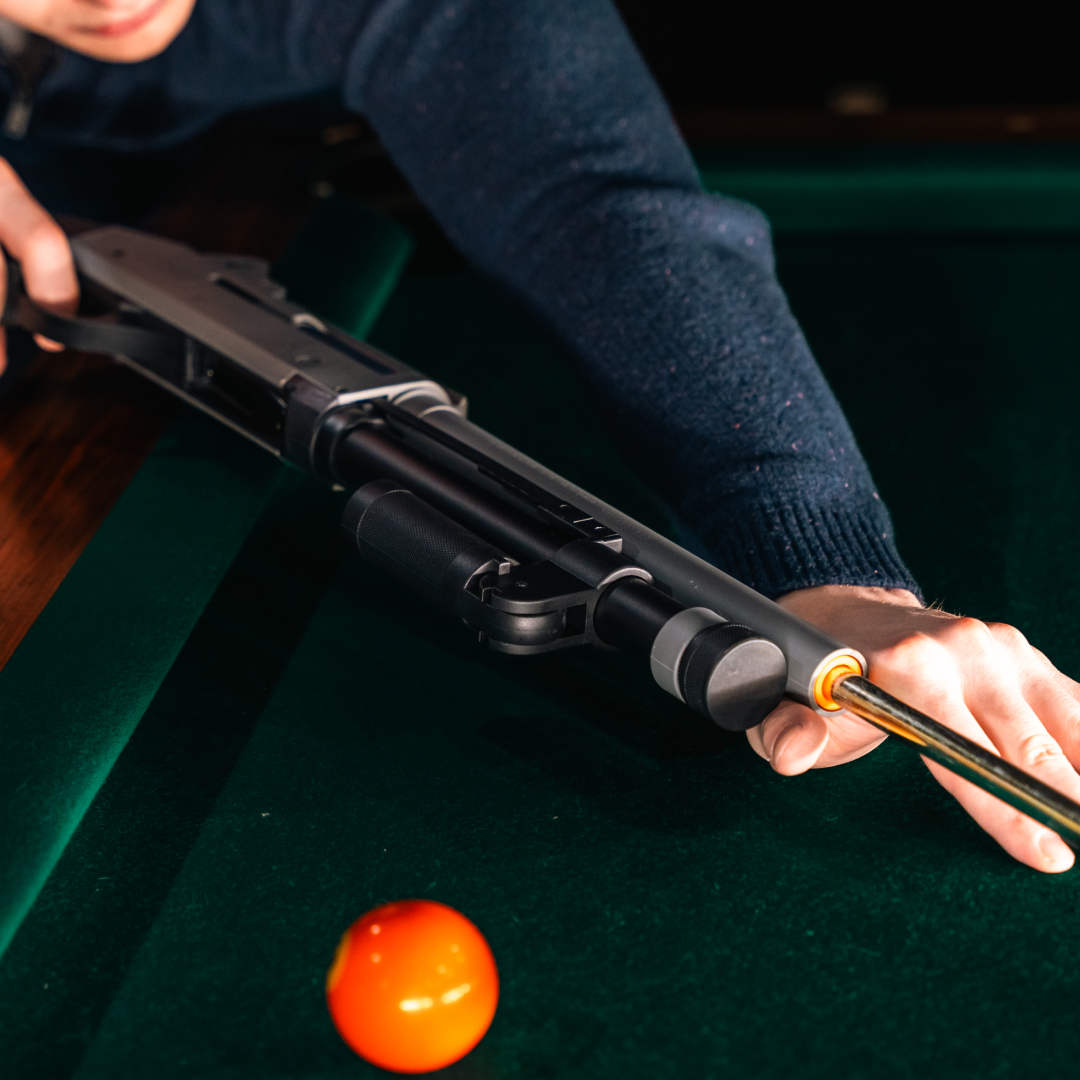 The Original Shotgun Pool Cue in Gray | Cue Stick Gun